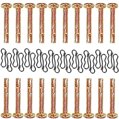 Dokili 20 pcs Shear Pins + 20 pcs Cotters Pins for 738-04124A Cub Cadet MTD Troy Bilt 714-04040 738-04124 Snowblowers Replacement