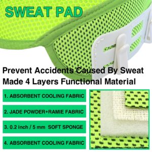 3PCS Hard Hat Liner Sweatband Work Safety Helmet Accessories, Washable Cool Mesh Towel Sweat Absorber Pad for Men Woman, Insert Hardhat Replacement Suspension, Head Comfortable Protection