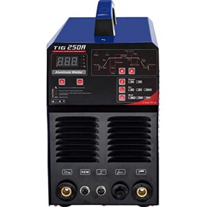 VEVOR TIG Welder AC/DC, 3 in 1 TIG/MMA/ARC Welding Machine with 110/220V Dual Voltage, 250A Aluminum MMA Welder w/Inverter IGBT and Digital Panel, Multiprocess ARC Welder