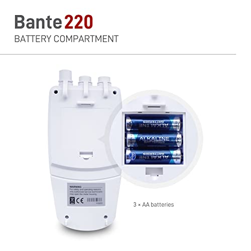 Bante 220 Portable pH Meter, ±0.01 pH Accuracy, 3 Points Calibration, Automatic Temperature Compensation, Auto-Read Measurement Endpoint, 100 Sets of Data Storage