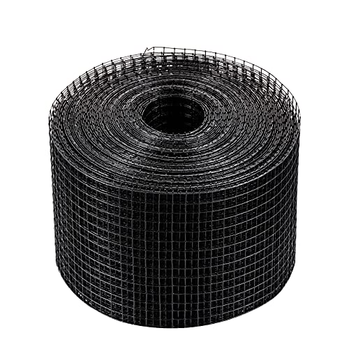 VEVOR Solar Panel Bird Guard 6inch PVC Coated Mesh Roll Kit, Critter Fence,Pigeon Proofing, Black, 6in x 98ft with 100pcs Fasteners, 50pcs Tie Wires