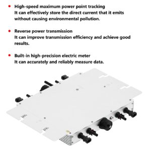 WiFi Micro Solar Inverter, 2800W MPPT with IP65 Waterproof, Grid‑Connected Inverter, 22-60V Solar Panel