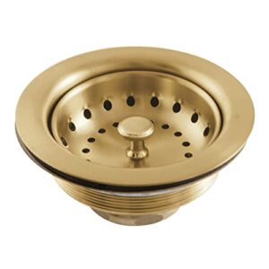 kingston brass k111bbb tacoma basket strainer, brushed brass