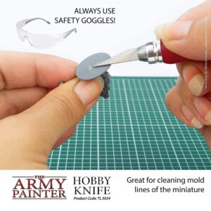 The Army Painter - Stainless Steel Precision Hobby Knife with Soft Grip and 5 Extra Razor-Sharp Scalpel Blades, and Miniature and Model 3-Piece Diamond File Set