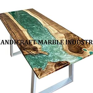 Epoxy Table, Epoxy Resin River Table, Live Edge Wooden Table, Natural Wood,Dining table, Natural Epoxy Table, Resin Table 54x27 inch