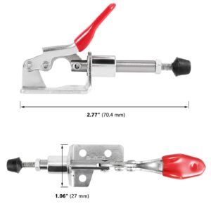 MUKLEI 10 Packs Toggle Clamp, 301AM Adjustable Push Pull Toggle Clamp, Quick Release Vertical Toggle Clamp for Welding, Woodworking, 99 lbs Max Clamping Force