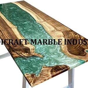 Epoxy Table, Live Edge Wooden Table, Epoxy Resin River Table, Natural Wood,Dining table, Natural Epoxy Table, Resin Table 42x24 Inch