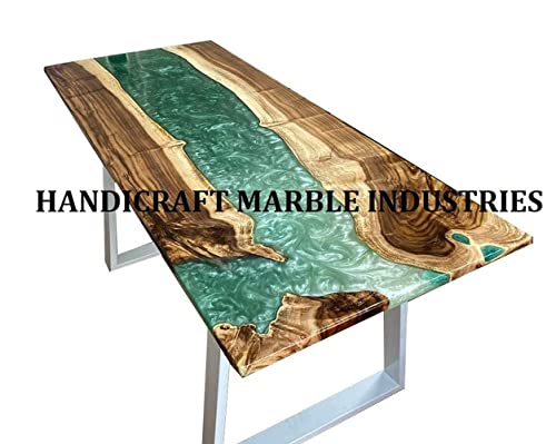 Epoxy Table, Live Edge Wooden Table, Epoxy Resin River Table, Natural Wood,Dining table, Natural Epoxy Table, Resin Table 42x24 Inch