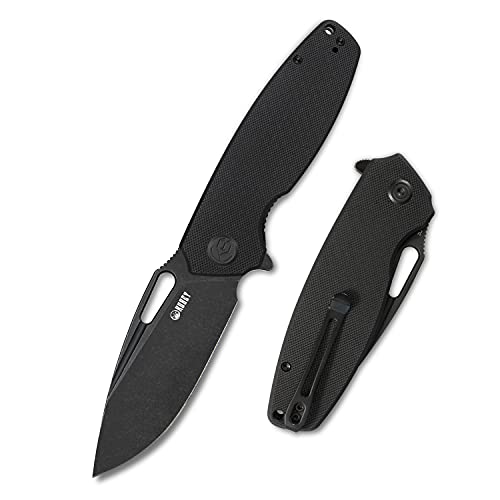 KUBEY Tityus KU322C Folding Pocket Knife with 3.39" Drop Point Blade G10 Handle for Outdoor Camping Everyday Carry