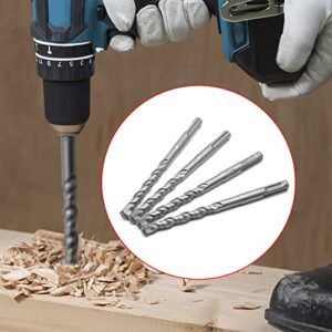 LDEXIN 4 Pcs 3/8" Diameter Rotary Hammer Drill Bits, SDS Plus Hammer Drill Bits for Concrete Masonry Wall - 6" Long