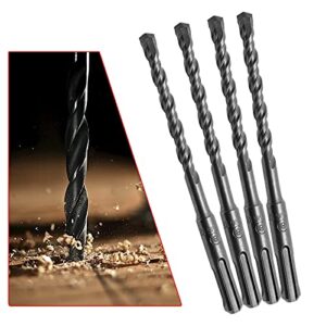 LDEXIN 4 Pcs 5/16" Diameter Rotary Hammer Drill Bits, SDS Plus Hammer Drill Bits for Concrete Masonry Wall - 5-7/8" Long