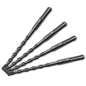 LDEXIN 4 Pcs 5/16" Diameter Rotary Hammer Drill Bits, SDS Plus Hammer Drill Bits for Concrete Masonry Wall - 5-7/8" Long