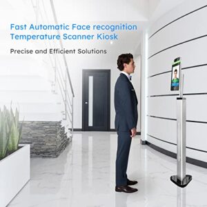 Wi-Fi Non-Contact Face Recognition Automatic Scanner Kiosk with Touch Screen and face Comparison Library(Stand with Hand Sanitizer Dispenser)