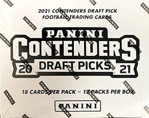 2021 panini contenders draft picks football value pack box (216 nfl trading cards)