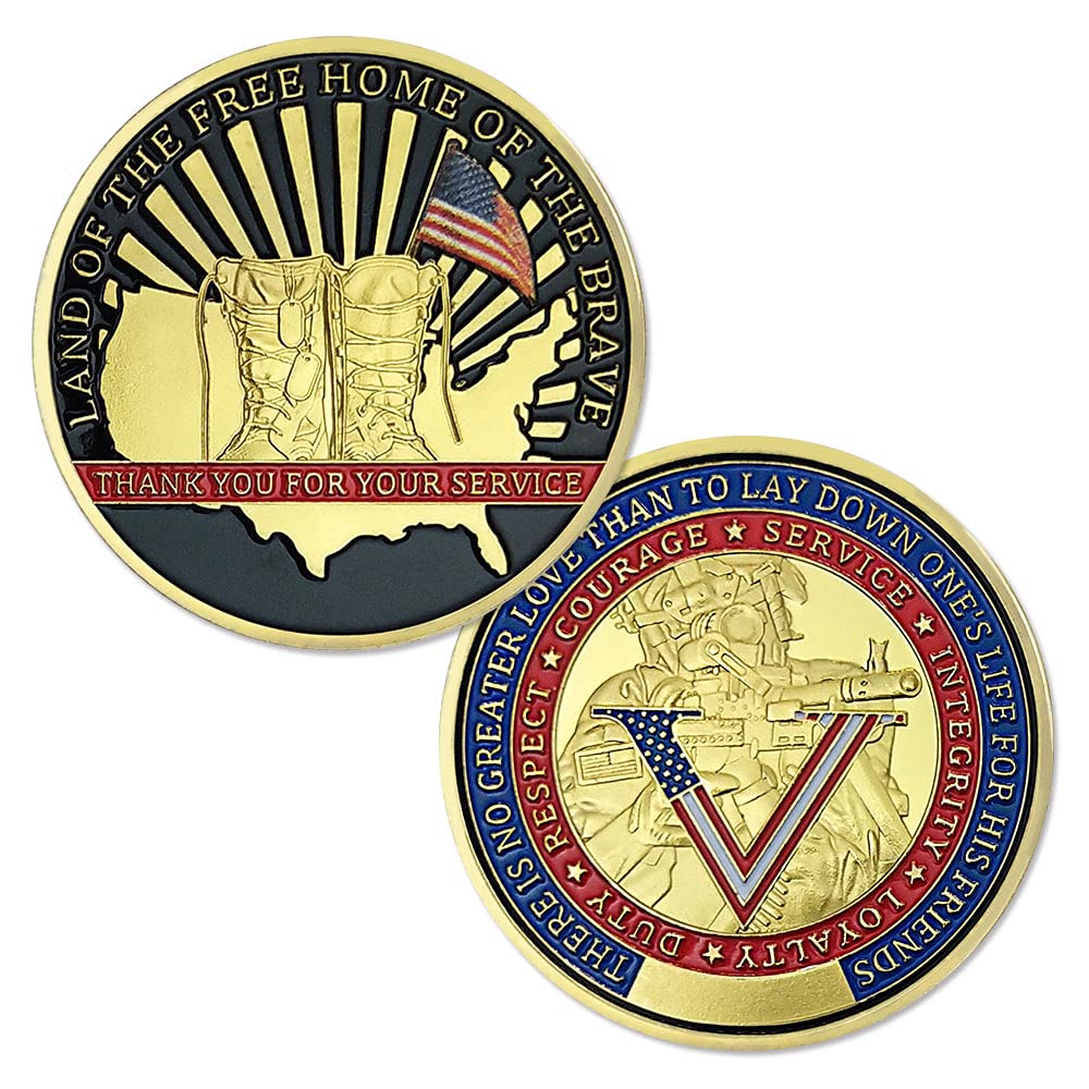 BHealthLife US Army Veteran Challenge Coin Gift Thank You for Your Service