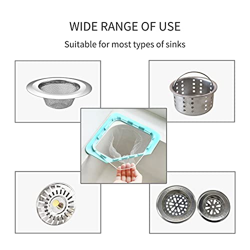 pekox Sink Strainer Bag，200 PCS Disposable Kitchen Sink Trash Mesh Bag, Large Size Rv Wash Basin Garbage Bags of Sink Basket Strainer