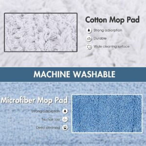 42 Inch Commercial Industrial Mop Dust Mop with 2 Pads, Commercial Mop for Dry and Wet Cleaning, Stainless Steel Handle, Heavy Duty Floor Duster Mop for Warehouse Factory Mall Garage