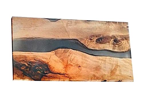 Epoxy Table, Live Edge Wooden Table, Epoxy Resin River Table, Natural Wood,Dining table, Natural Epoxy Table, Resin Table 42x24 inch