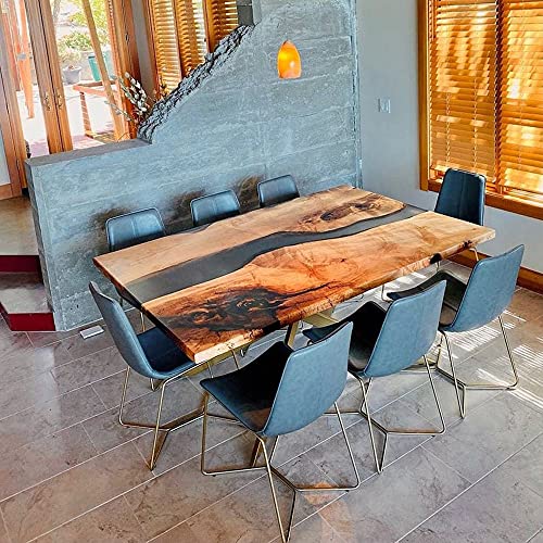 Epoxy Table, Live Edge Wooden Table, Epoxy Resin River Table, Natural Wood,Dining table, Natural Epoxy Table, Resin Table 42x24 inch