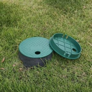 FKUMLUN 2 Pcs Sprinkler Valve Box Cover, Cover for Irrigation System, Round 6-inch Sprinkler Valve Box Cover Lid, for Sprinkler in Ground Outside