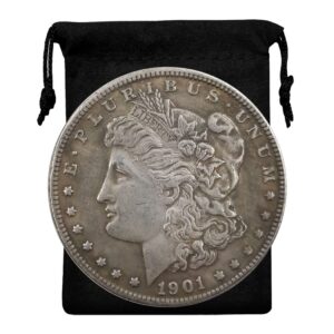 kocreat copy 1901-morgan dollar plating silver coin-replica u.s old original pre morgan souvenir coin hobo coin lucky coin hobby collection