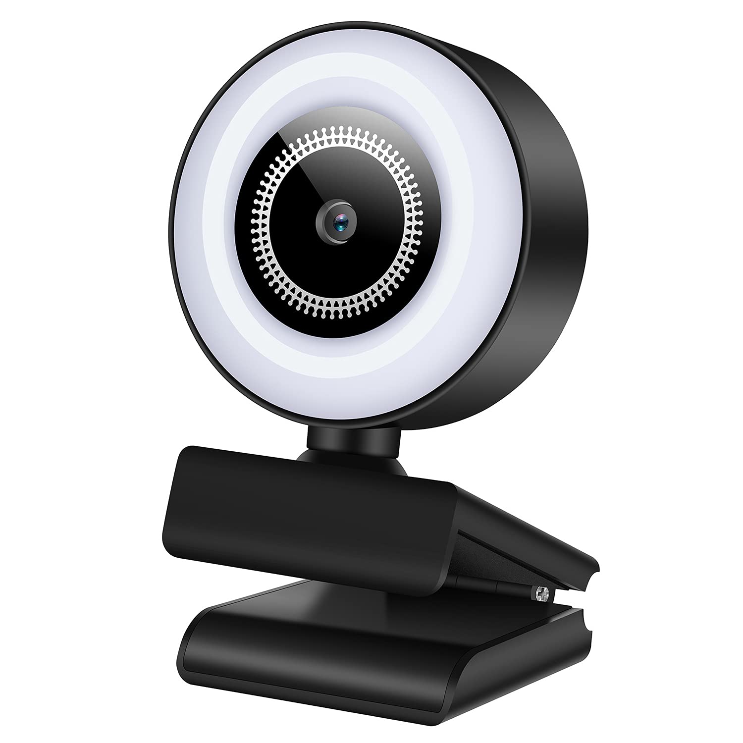 Jinpei JW-03W 2K QHD USB Web Computer Camera,with Multi-Level Ring Light, Microphone, Plug and Play,for Zoom/Skype/Teams, Conferencing and Video Calling