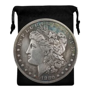 kocreat copy 1880-morgan dollar plating silver coin-replica u.s old original pre morgan souvenir coin lucky coin hobby collection