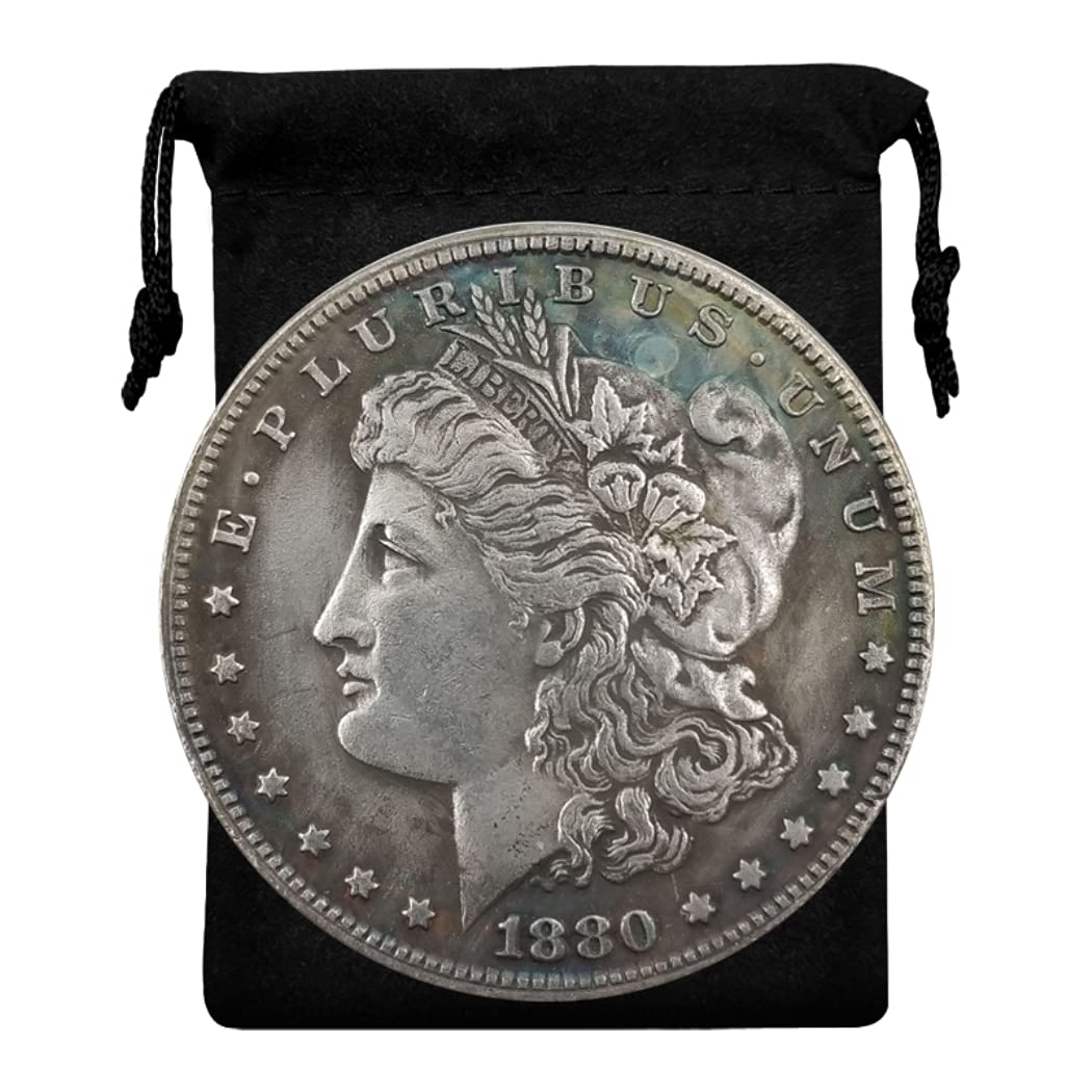 Kocreat Copy 1880-Morgan Dollar Plating Silver Coin-Replica U.S Old Original Pre Morgan Souvenir Coin Lucky Coin Hobby Collection