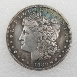 Kocreat Copy 1880-Morgan Dollar Plating Silver Coin-Replica U.S Old Original Pre Morgan Souvenir Coin Lucky Coin Hobby Collection