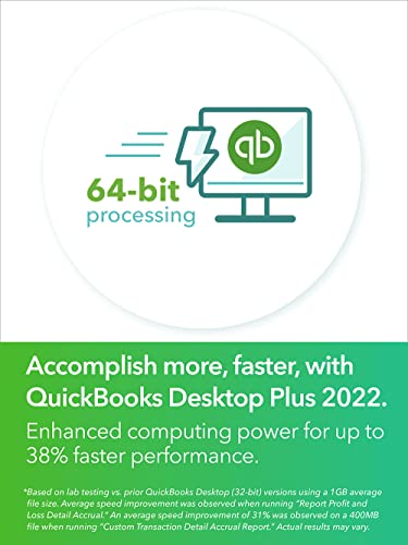 QuickBooks Desktop Pro Plus 2022 Accounting Software for Small Business 1-Year Subscription with Shortcut Guide [PC Disc]