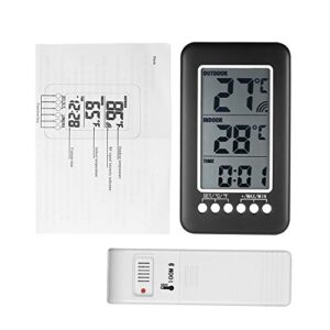 Indoor Outdoor Thermometer, LCD ℃/℉ Wireless Digital Thermometer with 200ft/100m Range Temperature Sensor