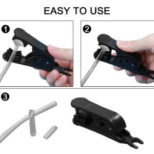 ONLYFU 6Pcs PTFE Tube Cutter, PE Hose Pipe Cutter Plastic Tubing Cutting Tool for Nylon PU PVC Tube Cut Up to 3/4 Inch OD Tube (Black)