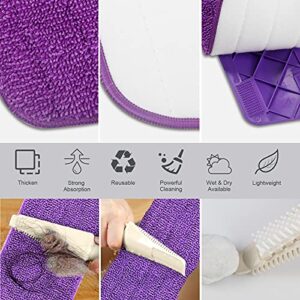 Spray Mop for Floor Cleaning - SEVENMAX Microfiber Floor Mop with 550ML Refillable Bottle 3 Washable Pads Kitchen Dry Wet Flat Dust Mop for Cleaning Hardwood Laminate Wood Ceramic Marble Tile Floors