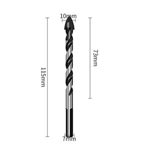 GOONSDS Drill Bit for Tile,Concrete, Brick, Glass, Plastic and Wood 10Pcs,Diameter 10mm