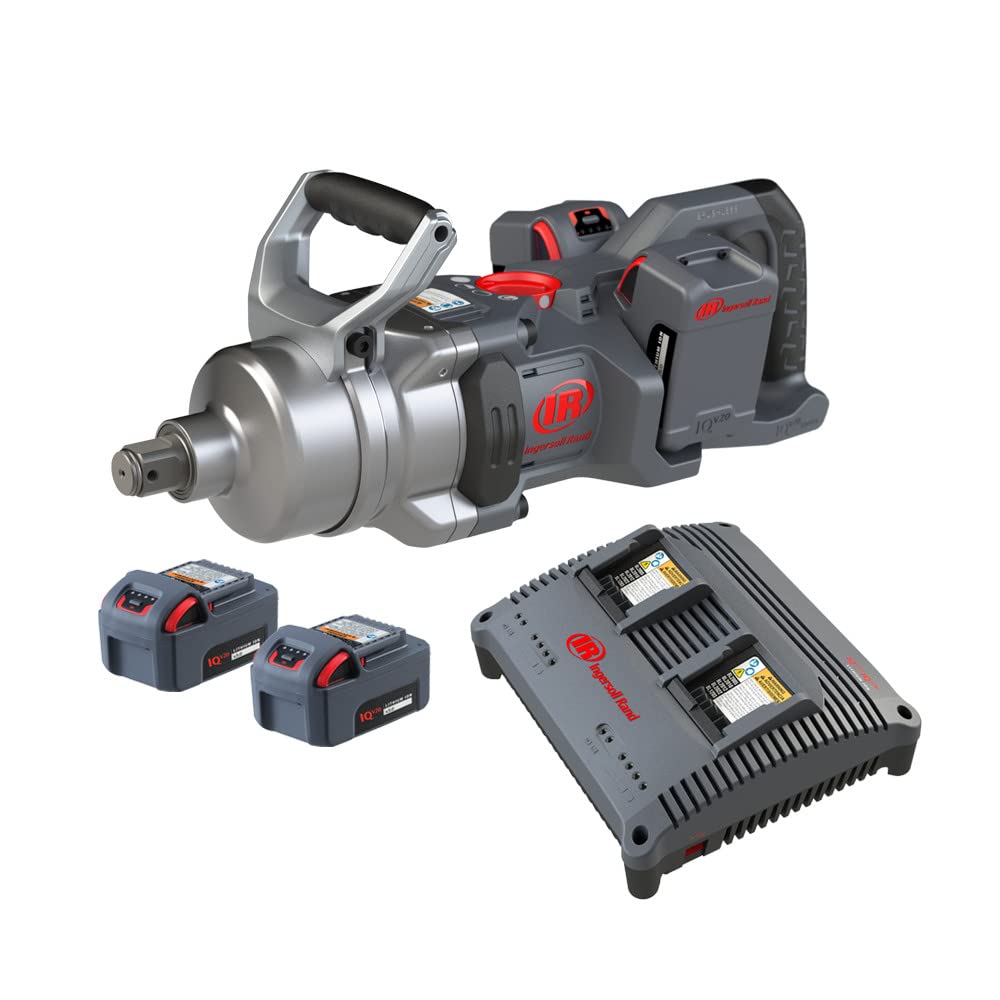 Ingersoll Rand W9491-K4E - 20V High-torque 1" Drive Cordless Impact Wrench Kit, 2600 ft-lbs Nut-busting Torque, 4 Batteries and Charger, Standard Anvil