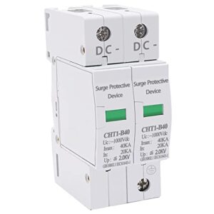 smseace lightning protector voltage surge arrester device, 2p lightning protection circuit breaker, 2.0kv (2p 40ka), low-voltage lightning arrester photovoltaic charge controller cht1-b40