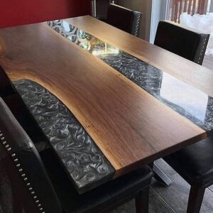 Epoxy Table, Epoxy Resin River Table, Live Edge Wooden Table, Natural Wood,Dining table, Natural Epoxy Table, Resin Table