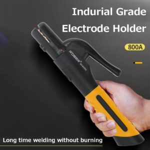 Stick Electrode Holder, 800A Heavy Duty Jaw Design Welder Holding Clamp with Non-slip Handle, Welding Rod holder Plier for Welding Machine