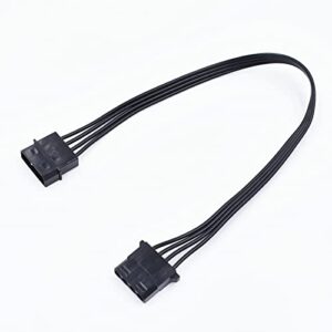 connectors 10pcs/lot black molex 4 pin female to male hdd ide computer fan internal power supply extension 18awg cable - (cable length: 60cm)