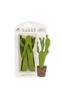 mini garden hand transplanting set of 4 pc succulent cacti cactus tools miniature planting, set for fairy garden, potting, houseplant, bonsai tools, bonsai kit, shovel, thong (yellow)