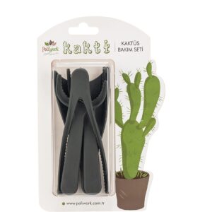 Mini Garden Hand Transplanting Set of 4 pc Succulent Cacti Cactus Tools Miniature Planting, Set for Fairy Garden, Potting, Houseplant, Bonsai Tools, Bonsai Kit, Shovel, Thong (Yellow)