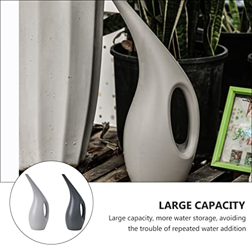 DOITOOL 2pcs Watering Can Plastic Plant Watering Pot Garden Watering Jug Long Spout Water Can for Succulent Bonsai Garden Flower 1. 5L