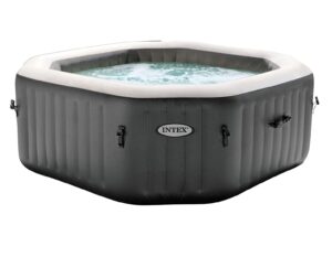 intex 28433ep purespa bubble deluxe spa set: includes energy efficient spa cover – 120 bubble jets – octagonal design – 4 person capacity – 71" x 71" x 28"