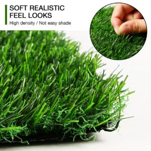 XLX TURF 6 Pack Artificial Grass Square Mats, 12"x12" Green Fake Grass Turf Tiles Table Decor Placemats Party, Patio, DIY Crafts