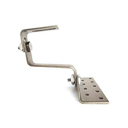 Kamonda Stainless Steel Solar PV Photovoltaic Mounting Bracket Adjustable Tile Roof Hook Solar PV Bracket Hook Silver