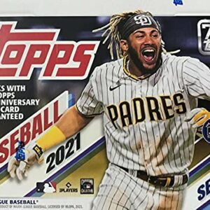 2021 Topps Series 2 Baseball Factory Sealed Blaster Box 7 Packs of 14 Cards plus 1 70th Anniversary Patch Card. MASSIVE 99 Cards, Chase rookie cards of an Amazing Rookie Class such as Ke-Bryan Hayes, Jake Cronenworth, Zach McKinstry, Estevan Florial, Shan