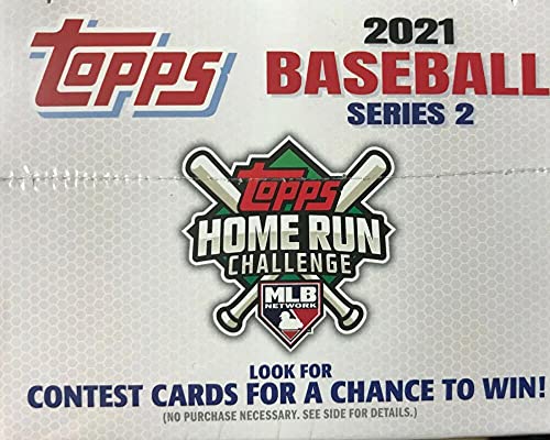 2021 Topps Series 2 Baseball Factory Sealed Blaster Box 7 Packs of 14 Cards plus 1 70th Anniversary Patch Card. MASSIVE 99 Cards, Chase rookie cards of an Amazing Rookie Class such as Ke-Bryan Hayes, Jake Cronenworth, Zach McKinstry, Estevan Florial, Shan