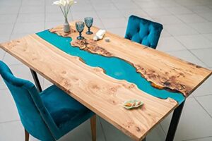 epoxy table, epoxy resin river table, live edge wooden table, natural wood, dining table, natural epoxy table, resin table