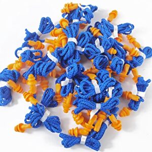 RONYOUNG 100 Pairs Corded Ear Plugs Reusable Silicone Earplugs Sleep Noise Cancelling for Hearing Protection