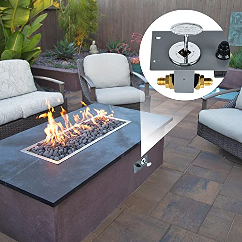 briidea Propane Fire Pit Hose Kit, All-in-One Fire Pit Ignition Kit Includes Air Mixer Valve, Key Valve, Propane Regulator with 4ft Hose, PVC Hose